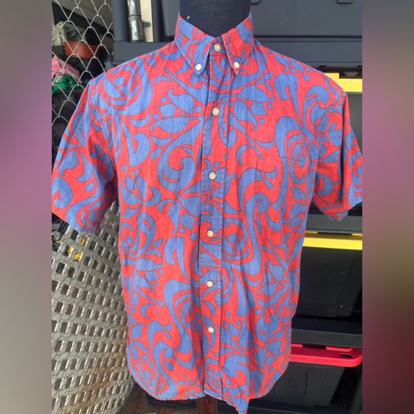 reyn spooner | Shirts | Preowned Reyn Spooner Alfred Shaheen Redblue Full Button Mens M | Poshmark